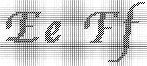 Calligraphic Needlepoint Alphabet Free Pattern