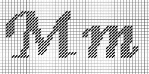 Calligraphic Needlepoint Alphabet Free Pattern