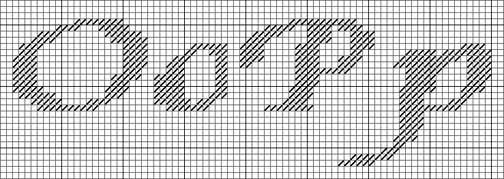 Calligraphic Needlepoint Alphabet Free Pattern